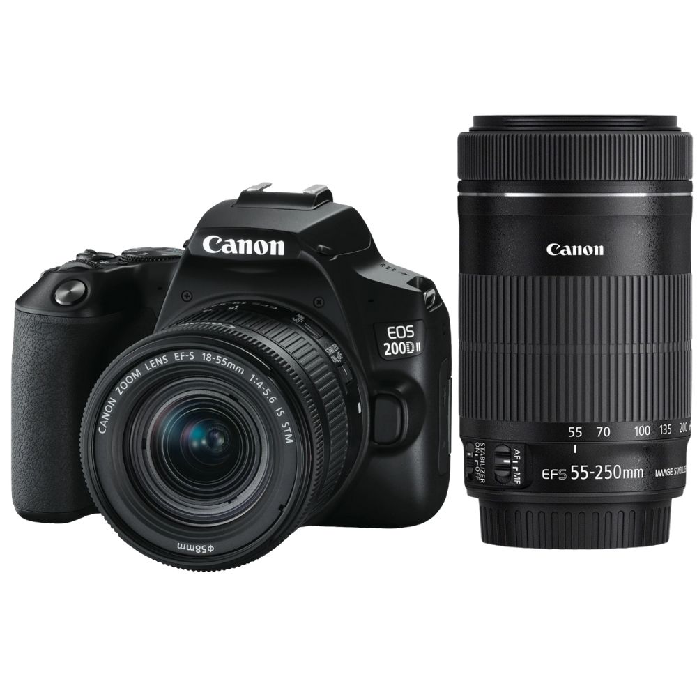 Canon EOS 200D MKII Twin Lens Kit Diamonds Camera Canon EOS 200D MKII Twin Lens Kit Diamonds Camera